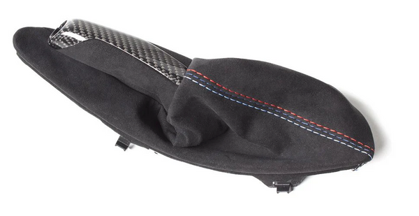 M Performance Style Carbon Fiber & Alcantara E Brake Handle & Boot for ...